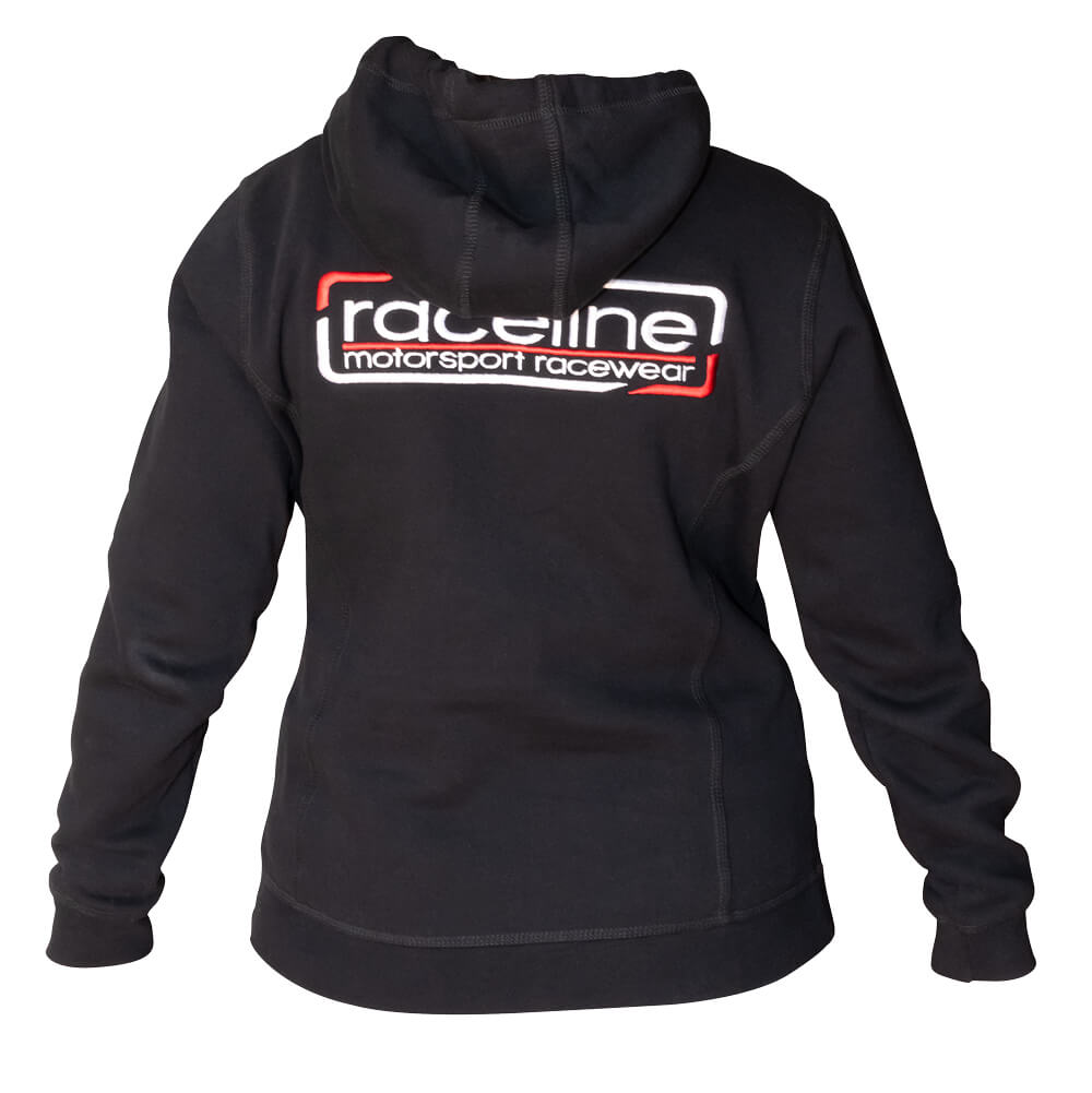 Raceline Decal Ladies Full Zip Hoodie - Black - Raceline Motorsport ...